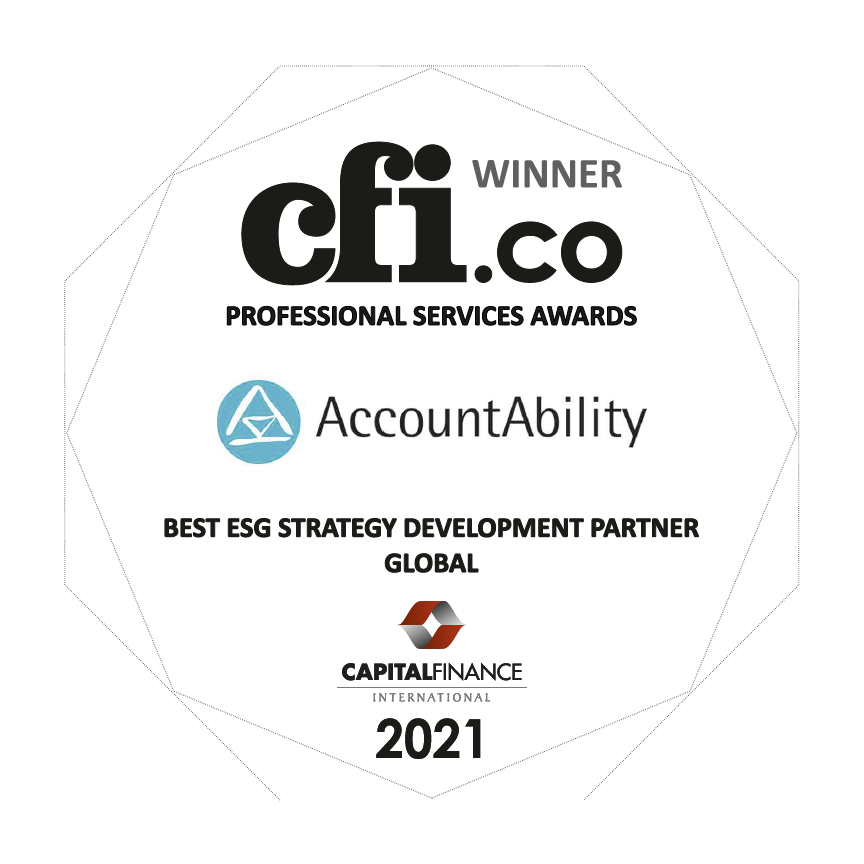 AccountAbility wins 'Best ESG Strategy Development' Award