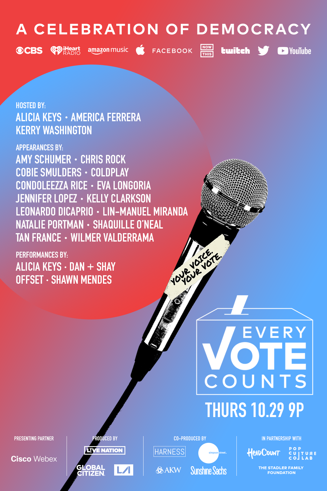 'Every Vote Counts: A Celebration of Democracy' Broadcast Sp