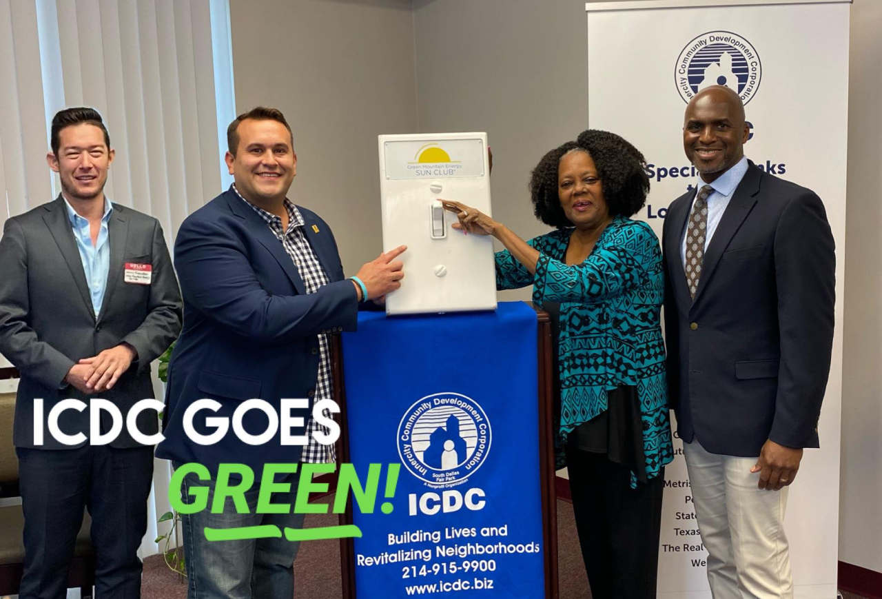 Green Mountain Energy Sun Club grant to ICDC in Dallas