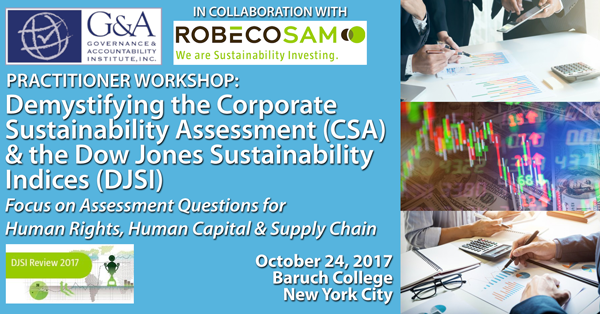 New Practitioner Workshop: DEMYSTIFYING THE CSA & DJSI