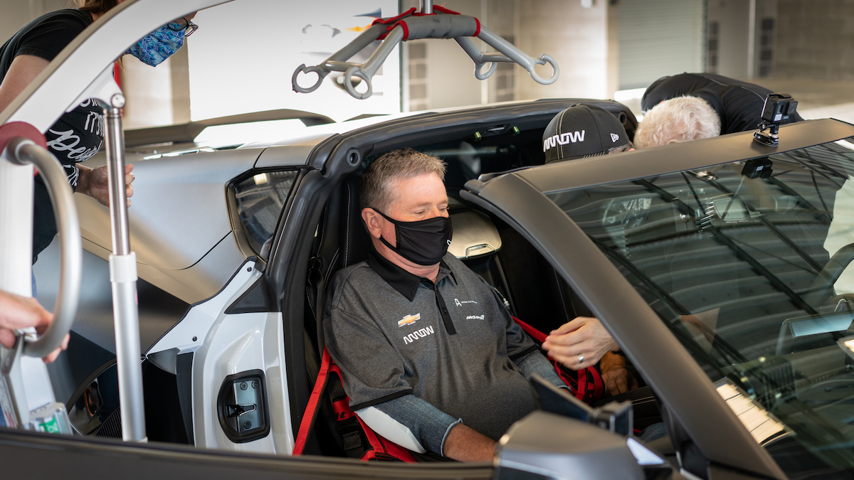 Racecar Driver Sam Schmidt Tests New Arrow SAM Car