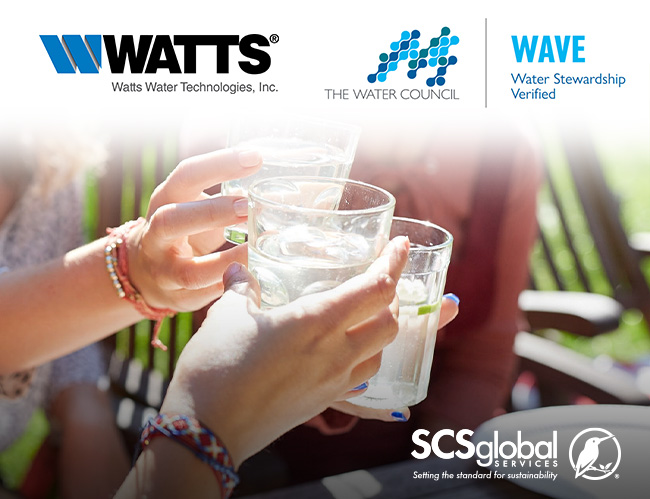 Watts Completes WAVE Water Stewardship Verification
