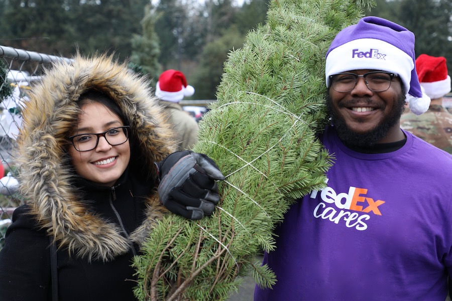 Santa’s Helpers Make Special Trees for Troops Delivery