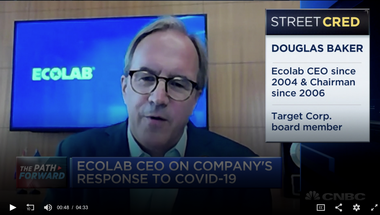 Ecolab CEO Douglas Baker on the Company's Response to COVID-