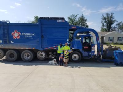 Republic Services Truck Makes a Special Birthday Visit...