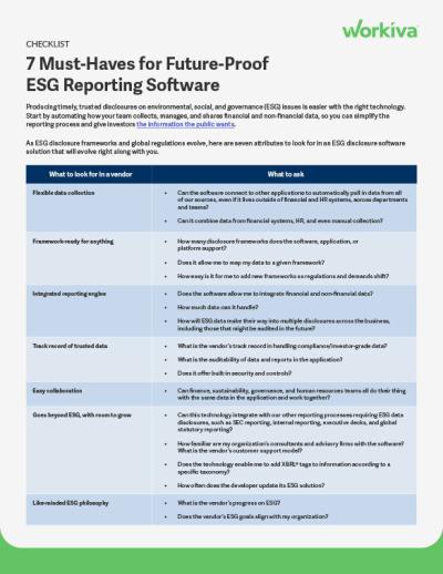 7 Must-Haves for Future-Proof ESG Reporting Software